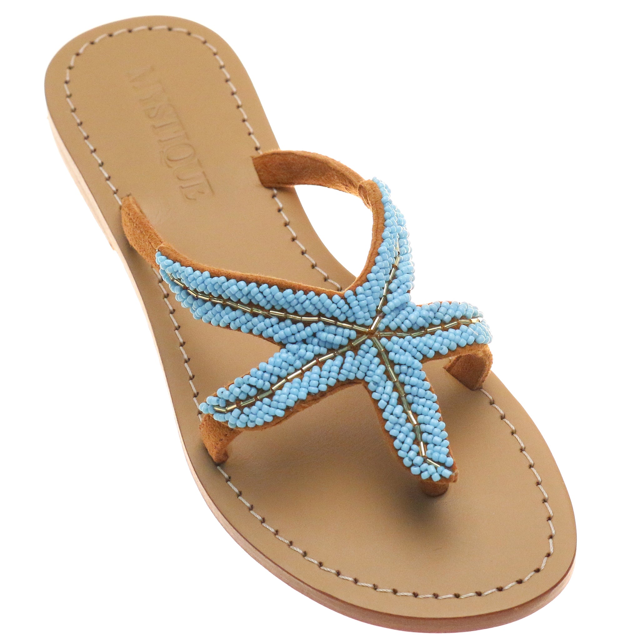 Turquoise Embellished Sandals Candie's Beaded Sandals For Women